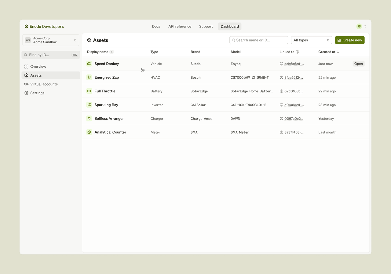 Sandbox Enode Developers
